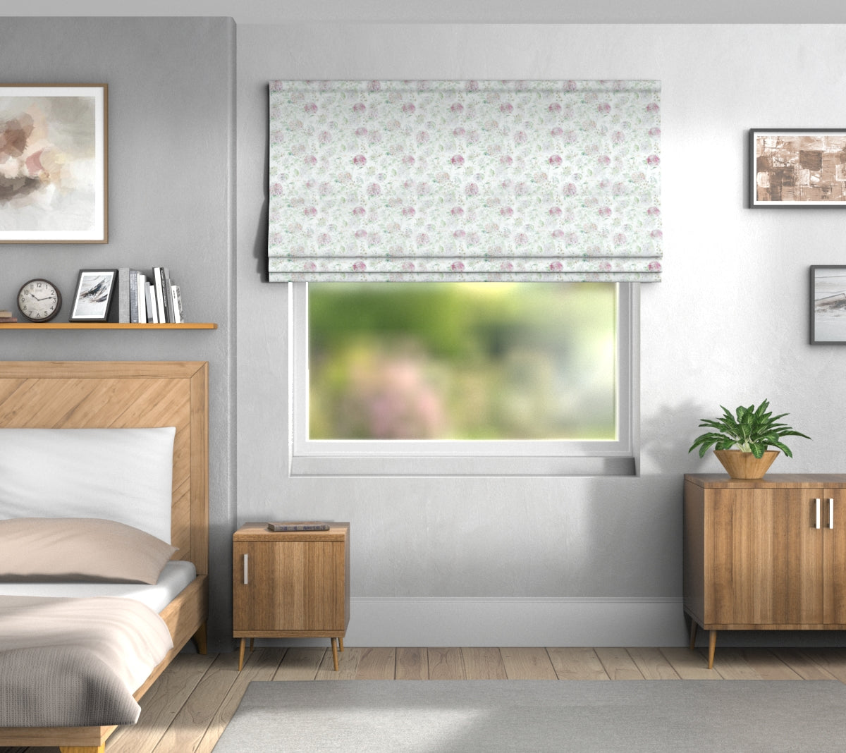 Lila Blossom Roman Blind – Just Furnishings